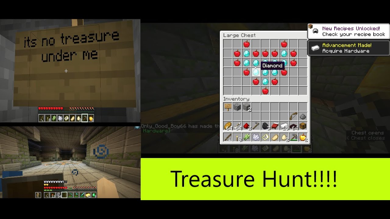 Treasure hunt in Minecraft!!!! - YouTube