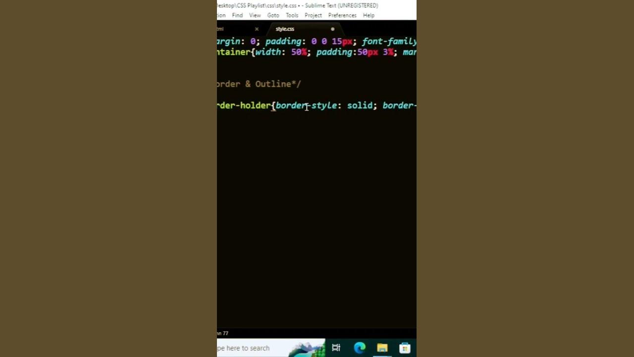 Css Border With Border Properties Html Htmltutorial Css Css3 Border Cssborder Youtube