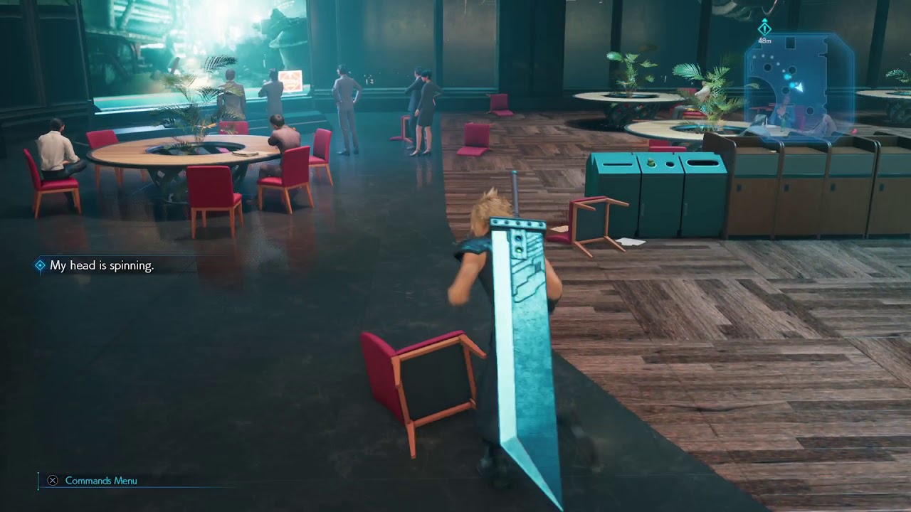 FINAL FANTASY VII REMAKE_Playing with chairs - YouTube