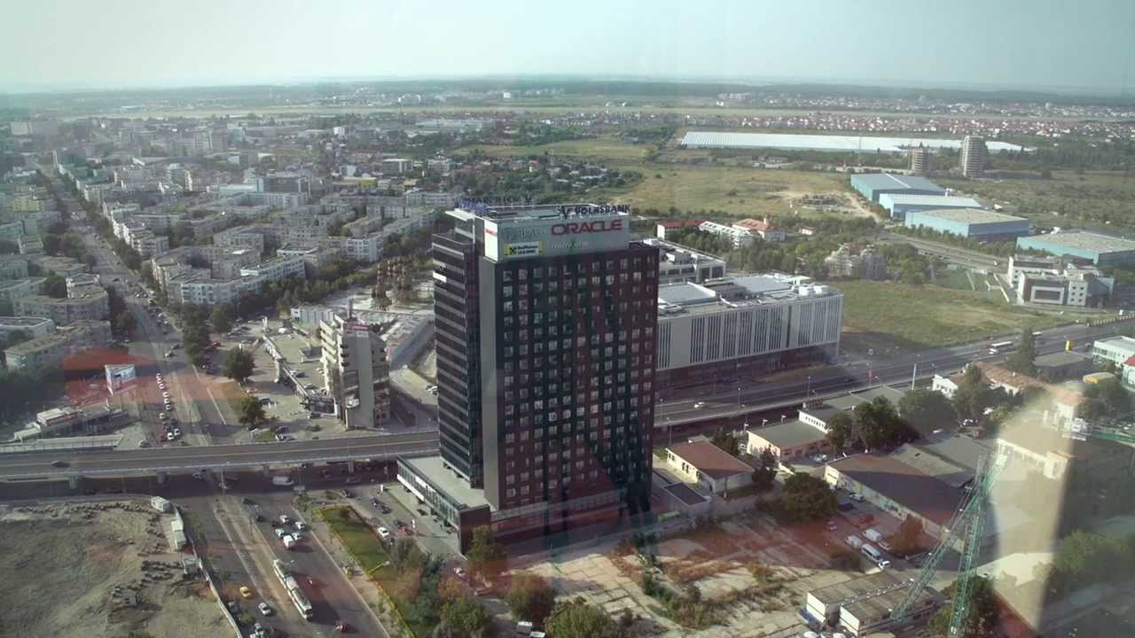 Bucharest top view (Sky Tower, floor 34) - www.1001oameni.ro - YouTube