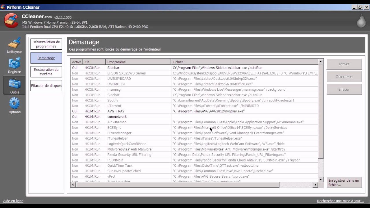Tutoriel Comment utiliser CCleaner - YouTube