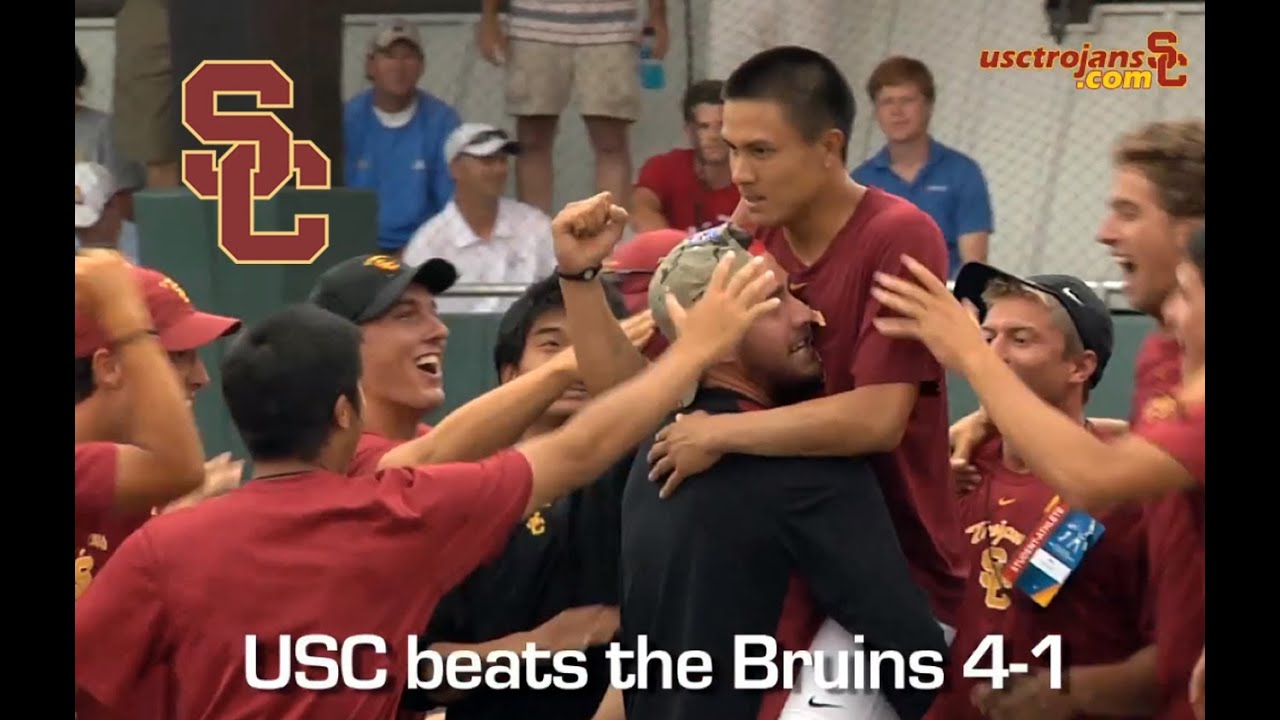 USC Beats UCLA in Tennis - YouTube