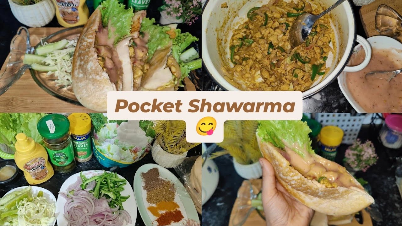 Pocket Shawarma Recipe ! Quick and Easy homemade pocket Shawarma!! - YouTube