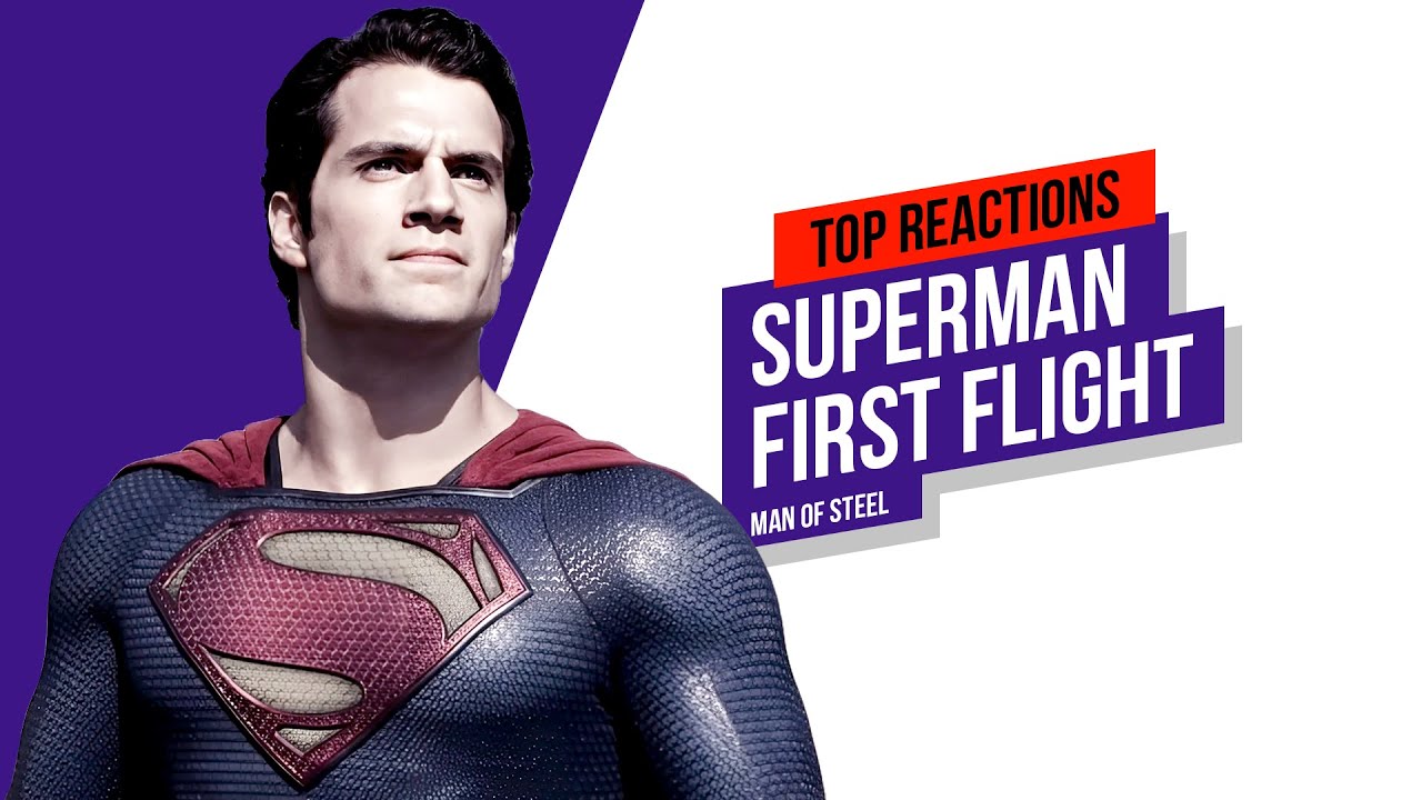 First time watching Man of Steel: Superman first flight - YouTube