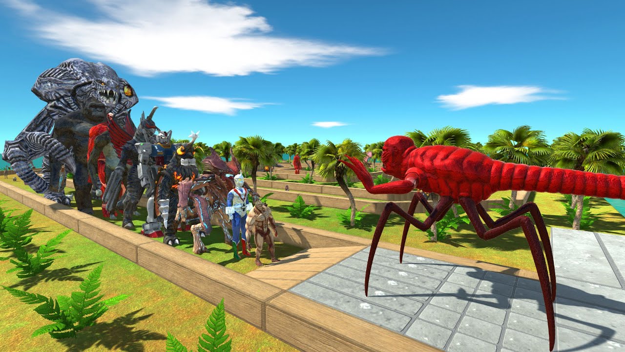 Titanus Red vs Orga SKULL ISLAND DEATH RUN - Animal Revolt Battle ...