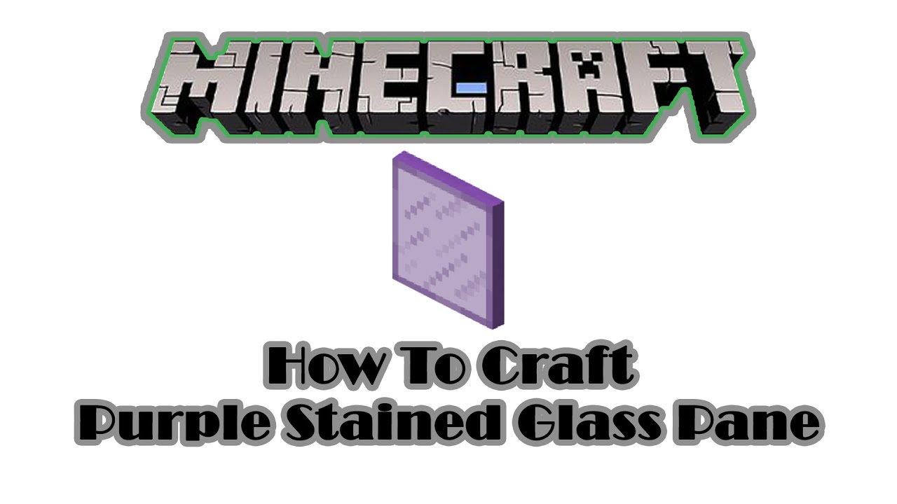How to Make Purple Stained Glass Pane in Minecraft [পারপেল স্টেইনড ...