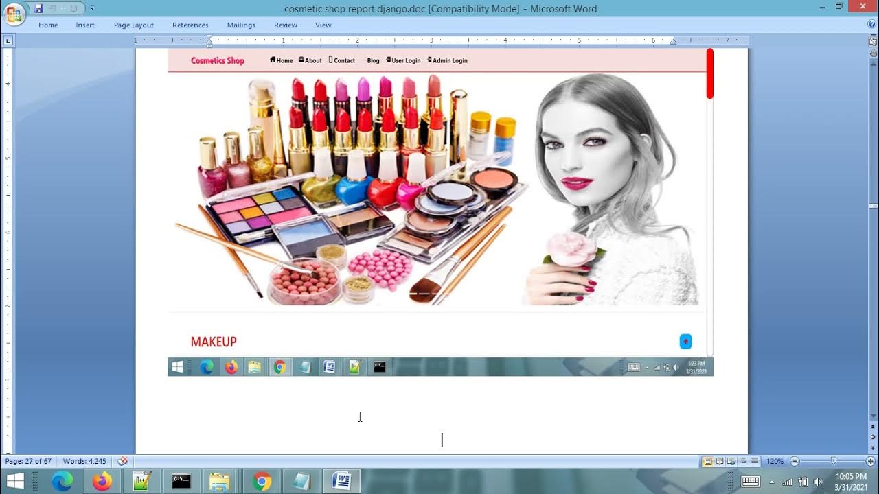 Project Report - Online Cosmetic Shop Project || Python Django - YouTube