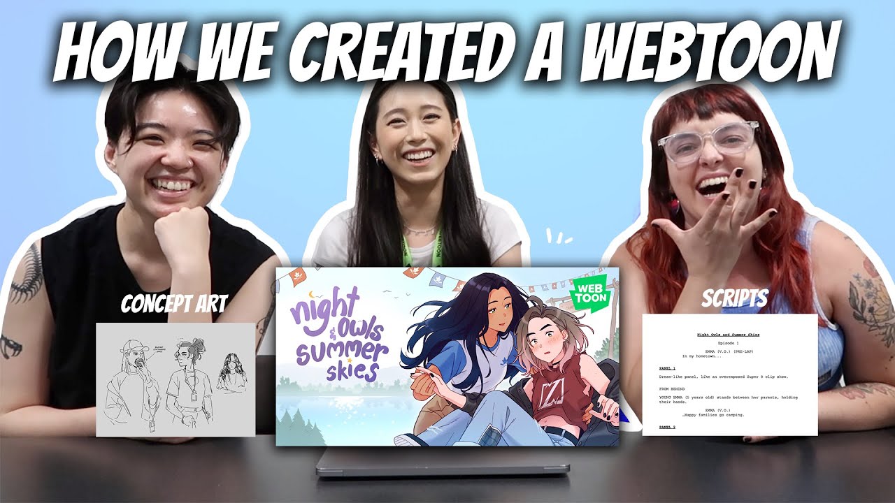 Night Owls & Summer Skies WEBTOON Behind the Scenes | Concept Art ...