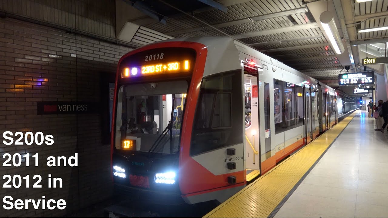 ⁴ᴷ San Francisco Muni Metro: New Siemens S200 SF LRV 4s 2011 and 2012 ...