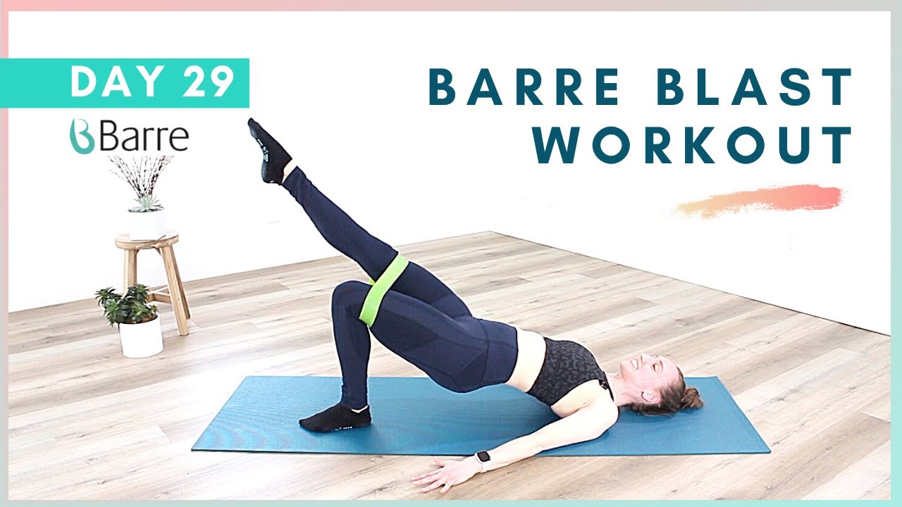DAY 29 Barre Workout Challenge // 5 Min At Home Barre Band Booty ...