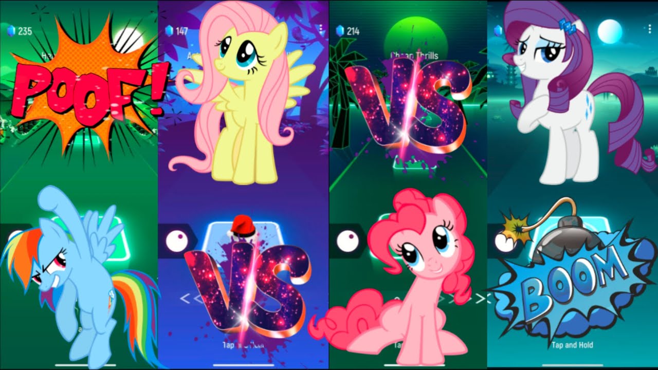 My Little Pony Battle - Rainbow Dash 🆚 Fluttershy 🆚 Pinkie Pie 🆚 Rarity ...