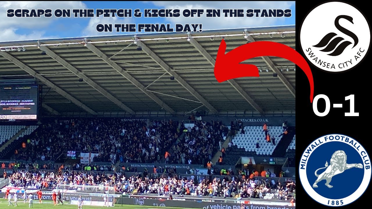 FINAL DAY FIGHTS AS MILLWALL TAKE HOME THE POINTS| SWANSEA 0-1 MILLWALL ...