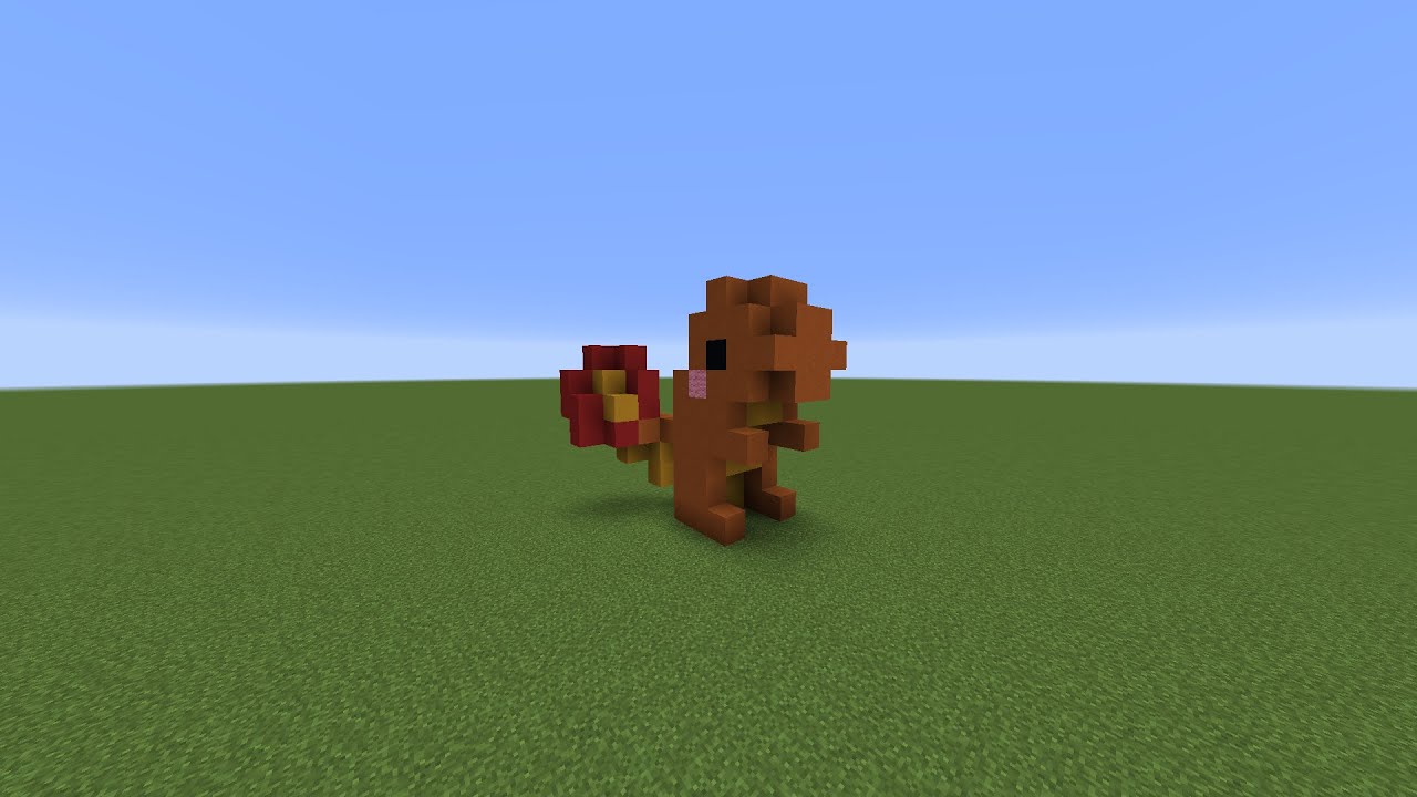 Charmander Minecraft Statue Tutorial - YouTube