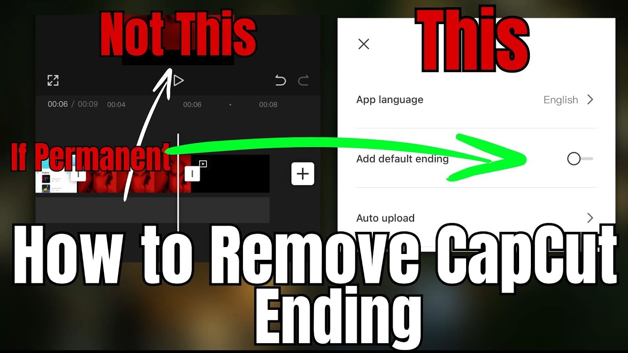How to Remove CapCut Ending Temporarily and Permanently - YouTube