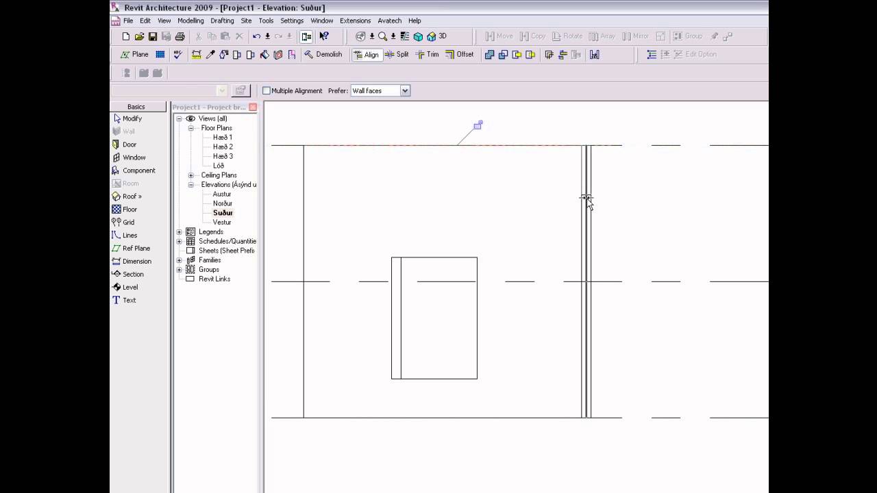 Revit 2009 - Parametric Wall Opening and Wall End - YouTube
