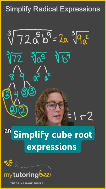 How to simplify radical expressions, cube root expressions with variables #highschoolmath # ...