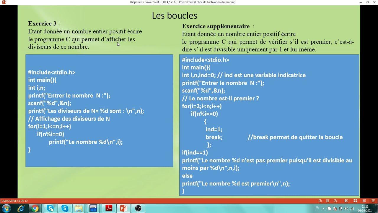 Algorithmique et Structures de Données 1 : exercices sur les structures répétitives (boucles ...
