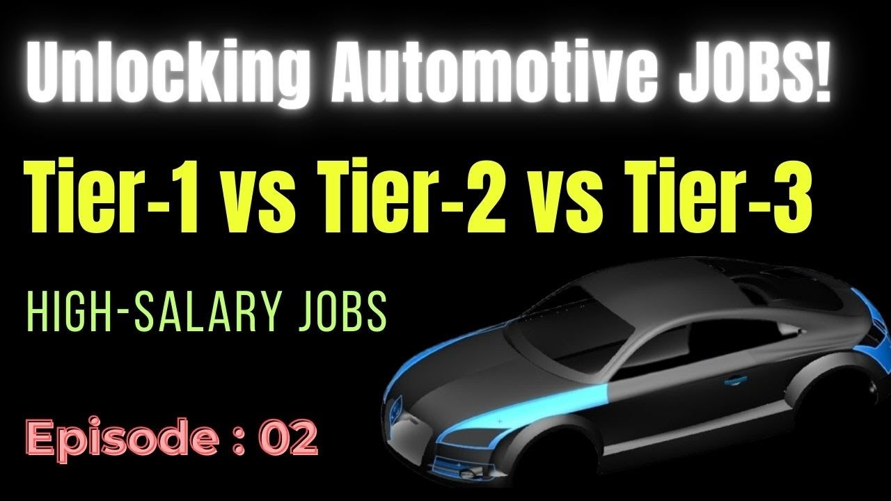 Tier 1, Tier 2, Tier 3 Companies Explained | Automotive Design Jobs ...