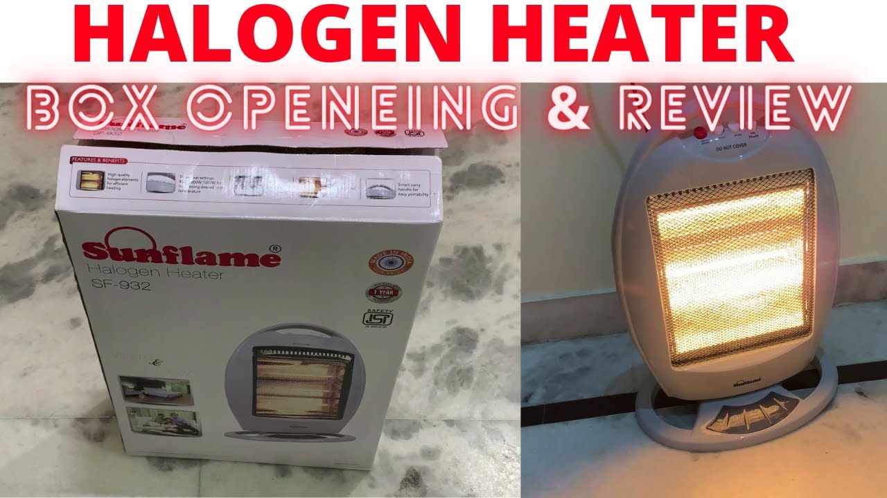 SUNFLAME HALOGEN HEATER - BOX OPENIENG & REVIEW IN DETAIL - YouTube