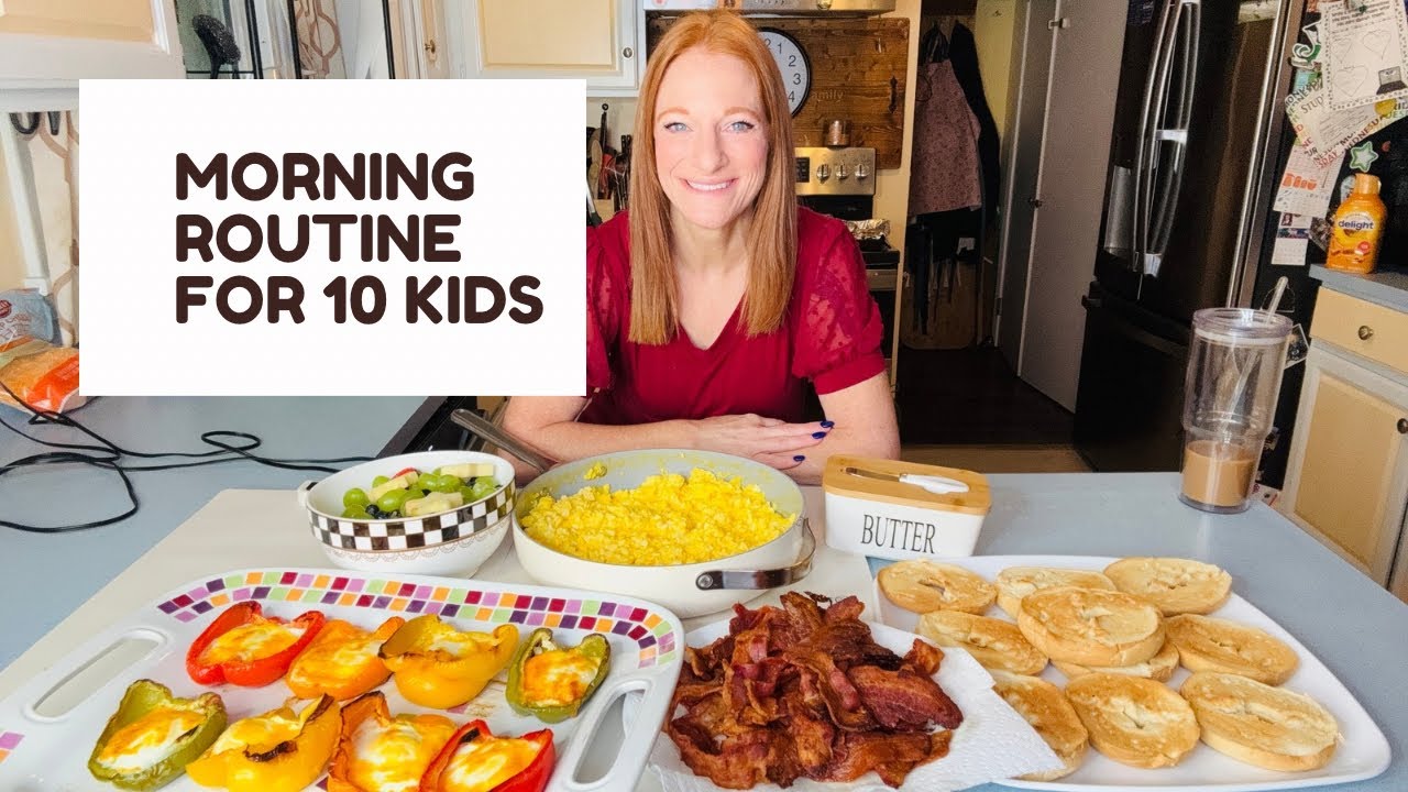MORNING ROUTINE FOR 10 KIDS - YouTube