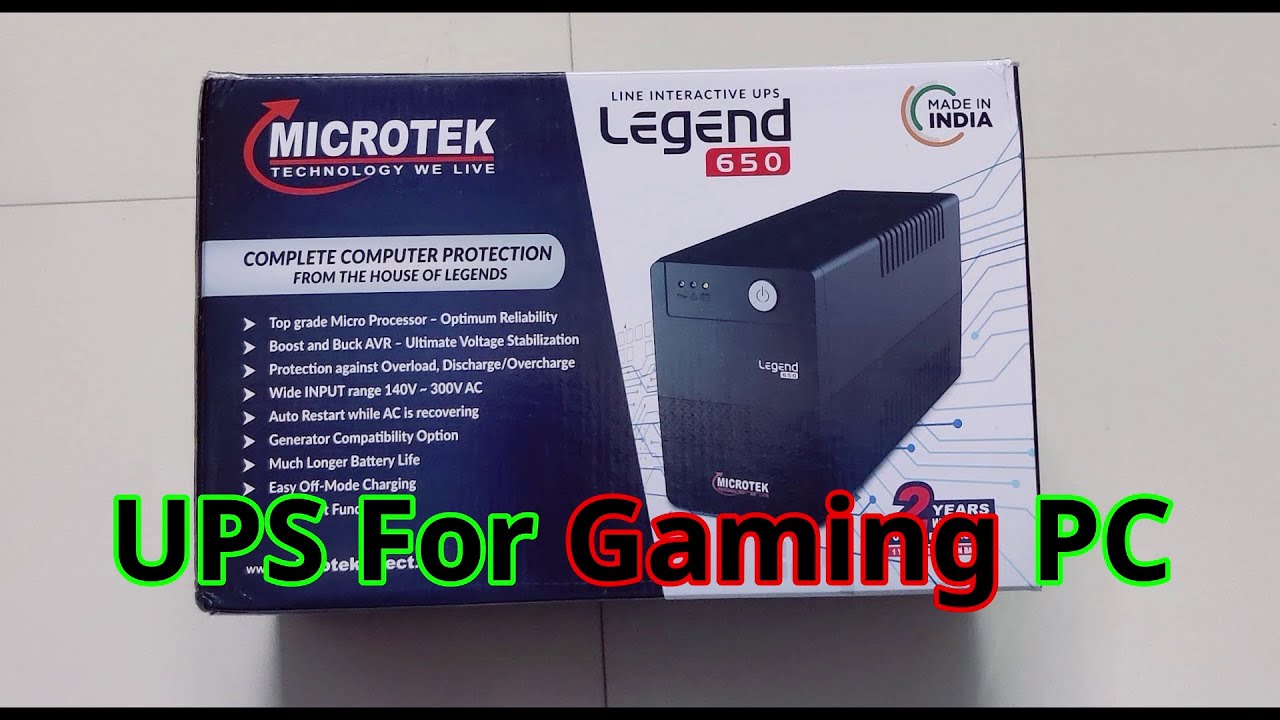 Best UPS for Your Gaming PC | MICROTEK Legend 650 - YouTube