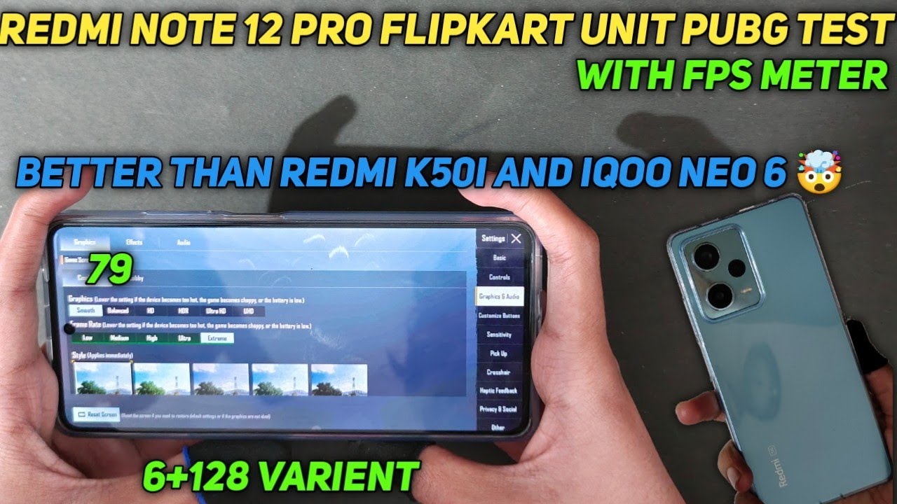 REDMI NOTE 12 PRO FLIPKART UNIT PUBG TEST WITH FPS METER | WORST PHONE ...