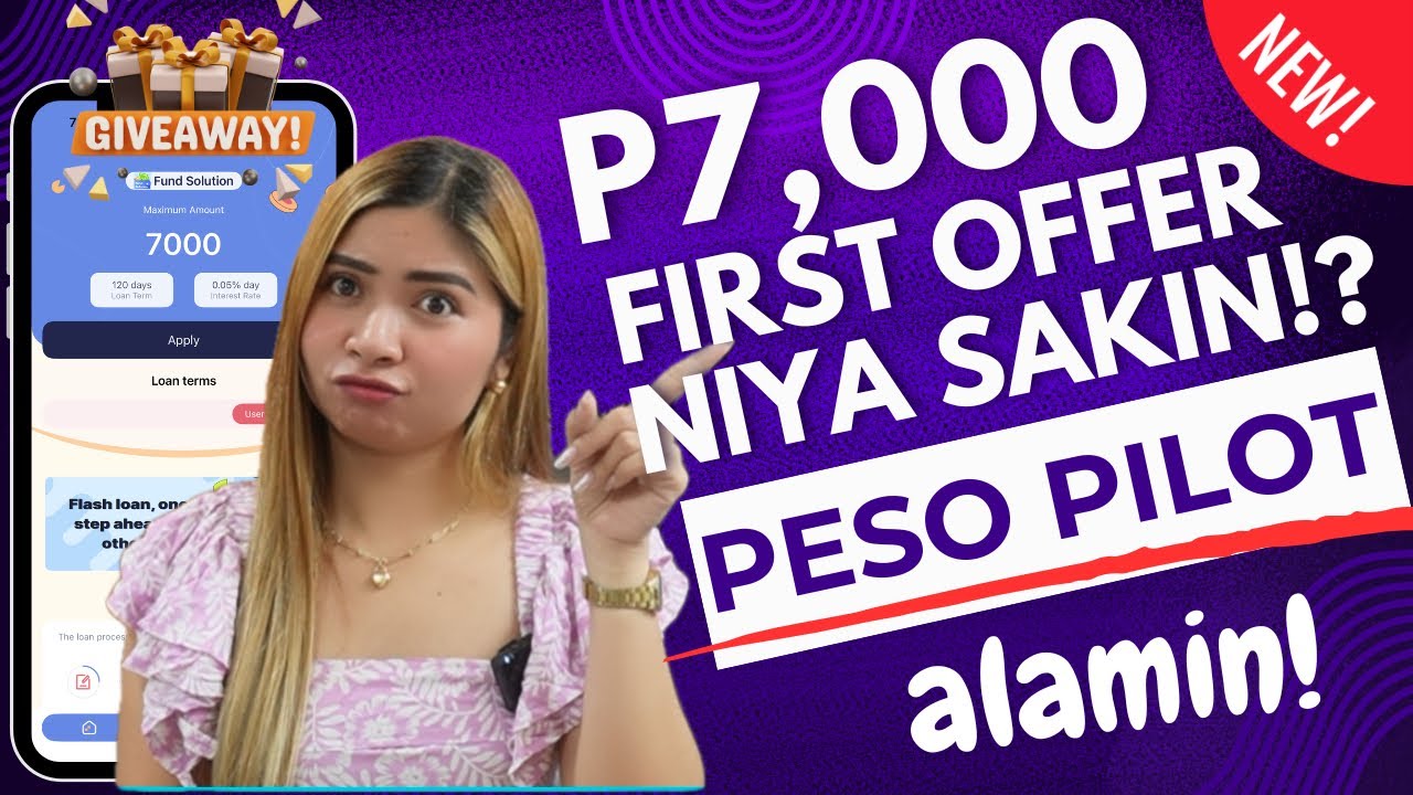 FIRST OFFER P7,000 - P70,000 ? BAGONG LOAN APP NA SI PESO PILOT , ALAMIN! - YouTube