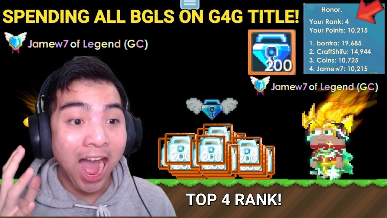 SPENDING ALL BGLS ON Grow4Good TITLE With 200 BGL!! + (TOP 4 RANK ...
