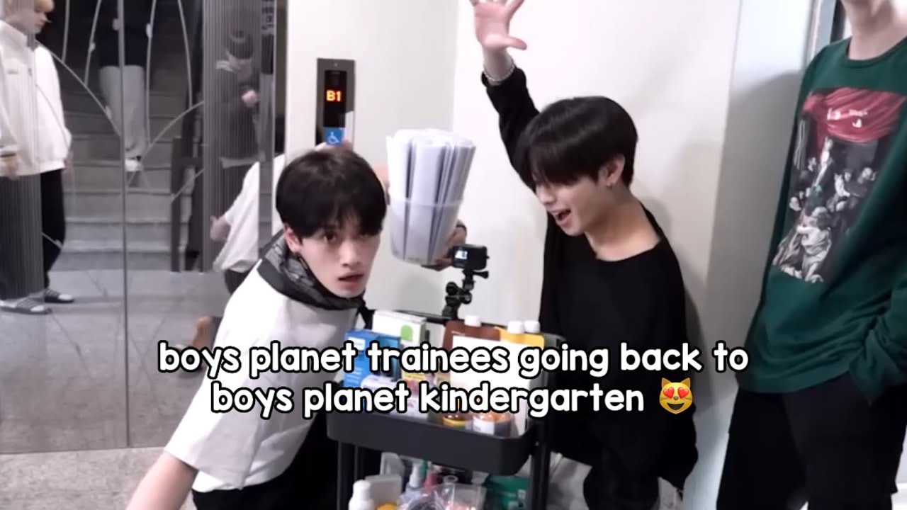 boys planet trainees getting teached kindergarten stuff /hj - YouTube