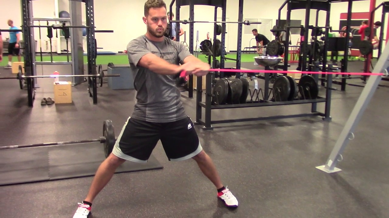 EricCressey.com: Wide-Stance J-Band Anti-Rotation Chop - YouTube