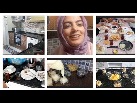 HIZLANDIRILMIŞ KAHVALTI HAZIRLAMA VE TEMİZLEME VİDEOSU | TEMİZLİK VİDEOSU| GÜNLÜK VLOG| MİSAFİR