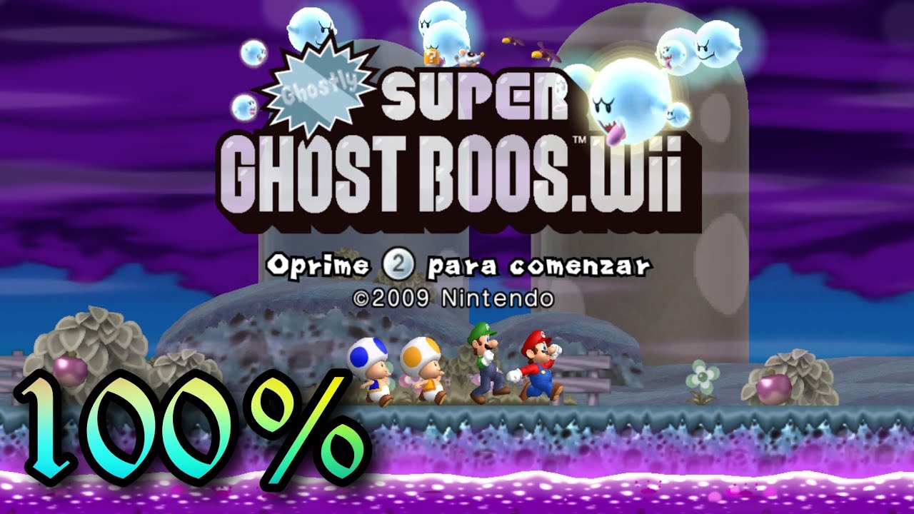 Ghostly Super Ghost Boos. Wii 100% Completo - MOD de NSMBW - YouTube