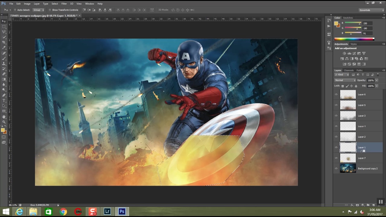 EPIC!! Captain America photoshop edit - YouTube