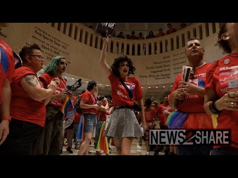 "Drag Queen's March" rallies inside Florida State Capitol in ...
