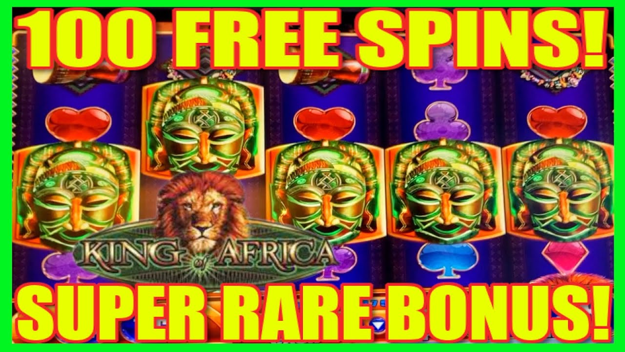 **100 FREE SPINS!** SUPER RARE BONUS! KING OF AFRICA SLOT MACHINE - YouTube