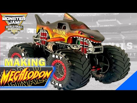 Making Megalodon FIRE | Monster Jam Customs (World Finals 23 Replicas ...