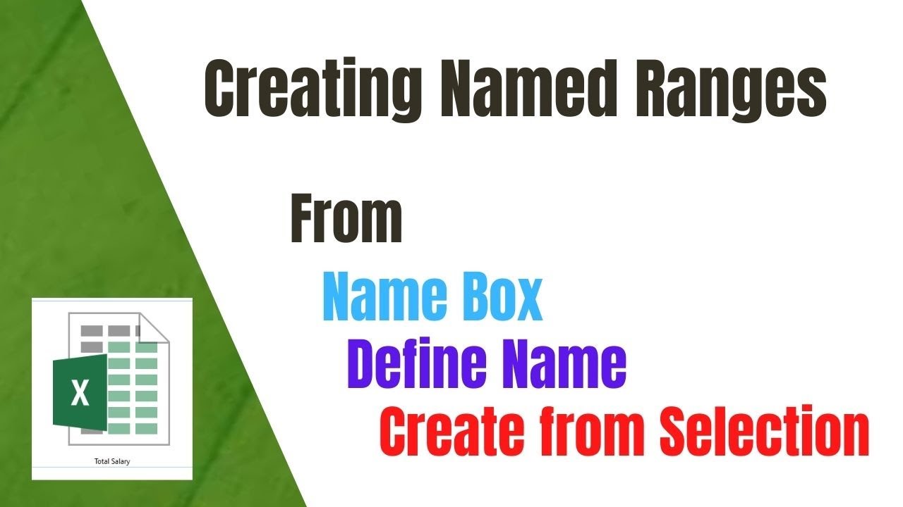 How to Create Named Ranges in Excel? - YouTube