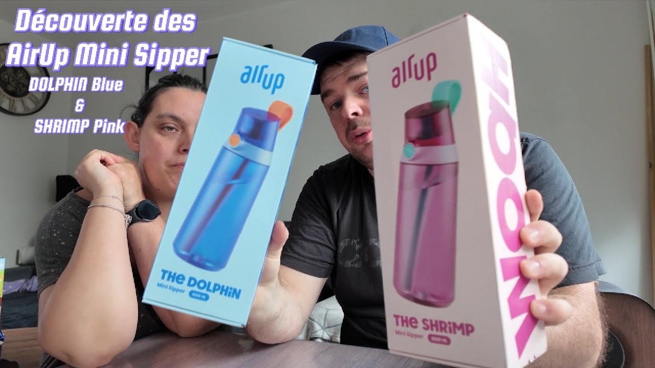 Découverte des Air Up Mini Sipper Dolphin Blue & Shrimp Pink - YouTube