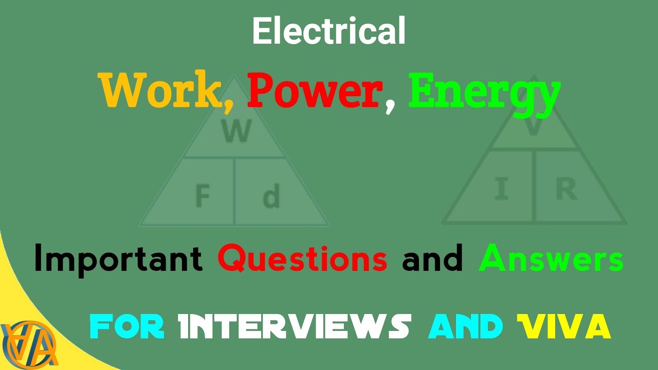 Work Power Energy Important Questions and Answers | Electrical ...