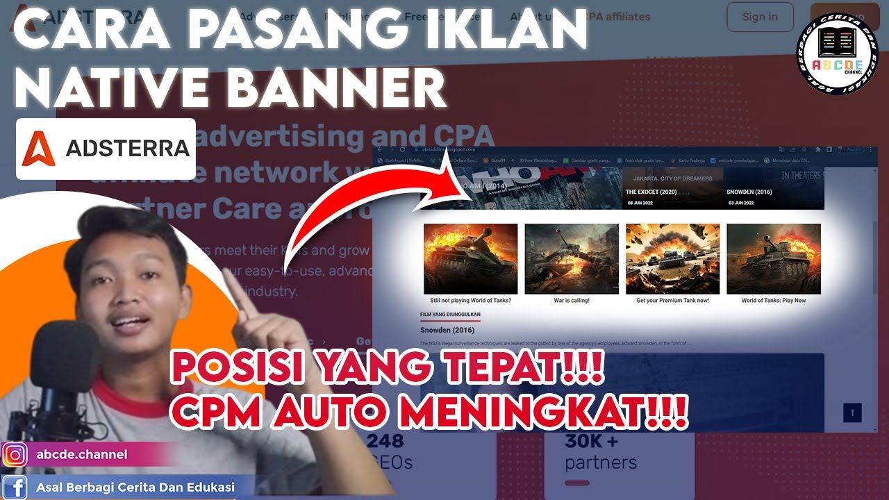 Cara Pasang Iklan Native Banner di Blogspot Yang Tepat!!! - YouTube