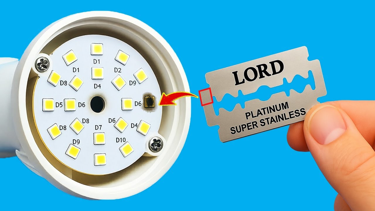 How to Fix a Broken LED Bulb with a Razor! LED Repair Made Easy - YouTube