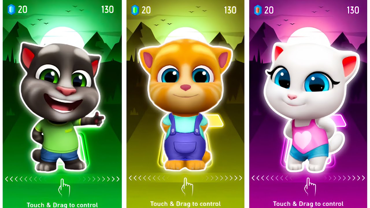 Tiles hop - Tom 🆚️ Ginger 🆚️ Angela | Coffin dance | Tiles hop gameplay ...