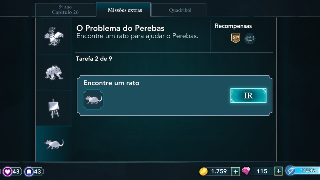 Missões Extras O PROBLEMA DO PEREBAS Conjunto de Tarefa 2 de 6 Encontre ...
