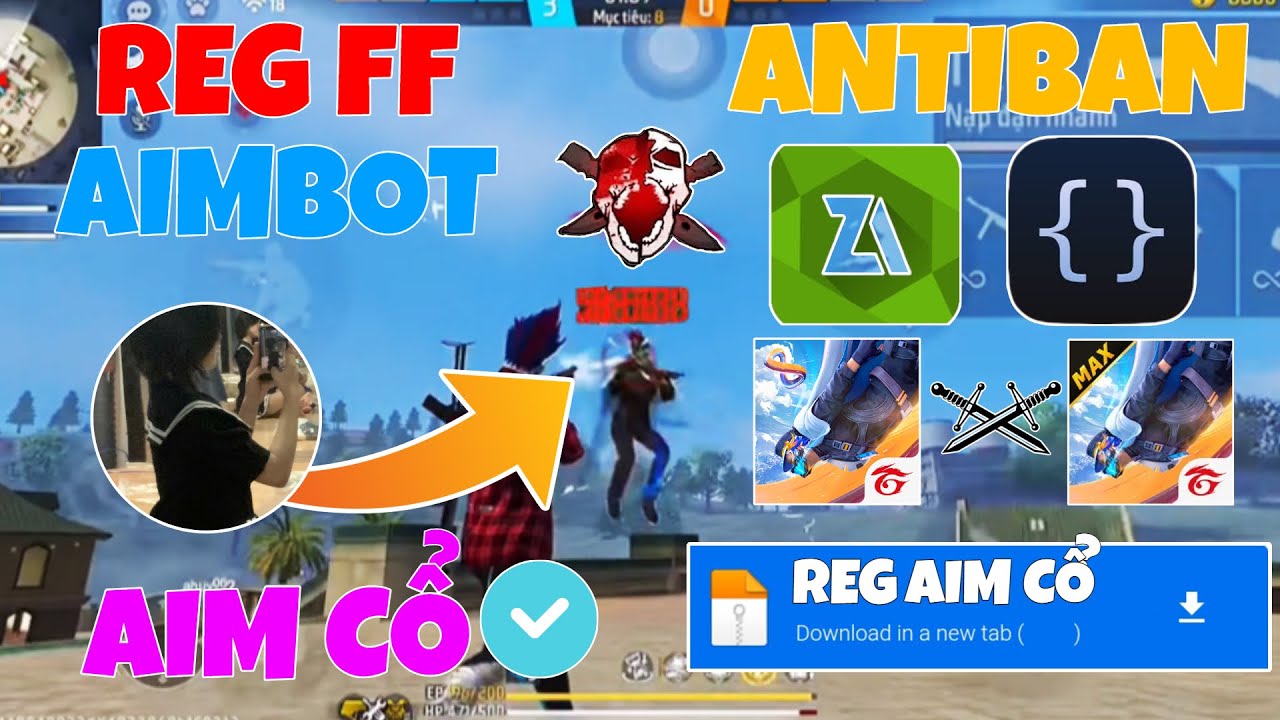 REG FF OB49, AIM CỔ 90% AUTO FULL ĐỎ, AIMBOT x BUFF MÀN CỰC VIP ...