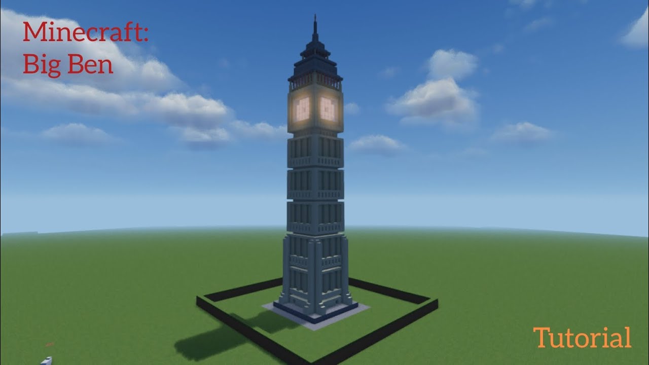 Minecraft : How to Build Big Ben || Elizabeth Tower || Minecraft || Tutorial - YouTube