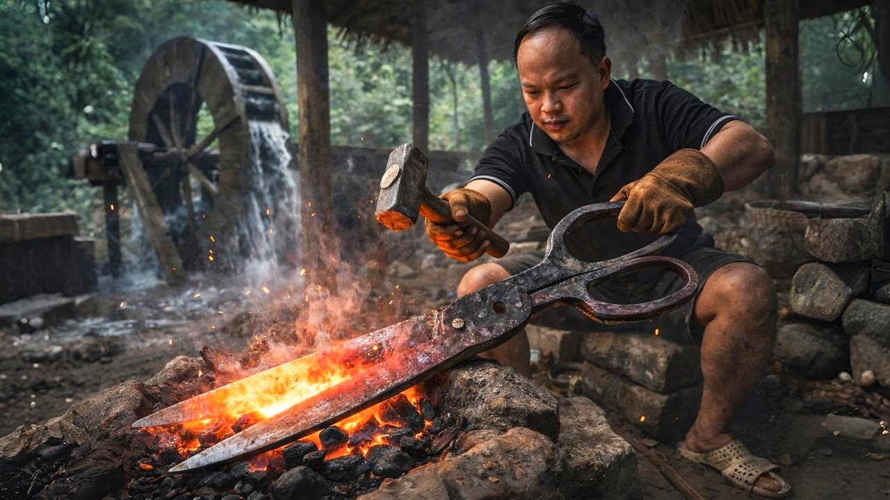 This Is How I Forged Scrap Steel into Scissors | by @PrimitiveSkillsnet ...