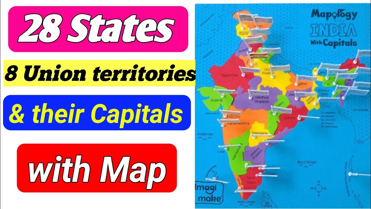 States & their Capitals with map | Union Territory's & their Capitals ...