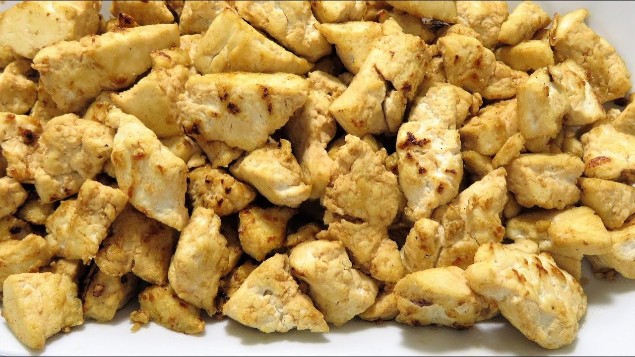 Cara membuat daging ayam palsu, awas tertipu..!! - tahu terlihat daging ...