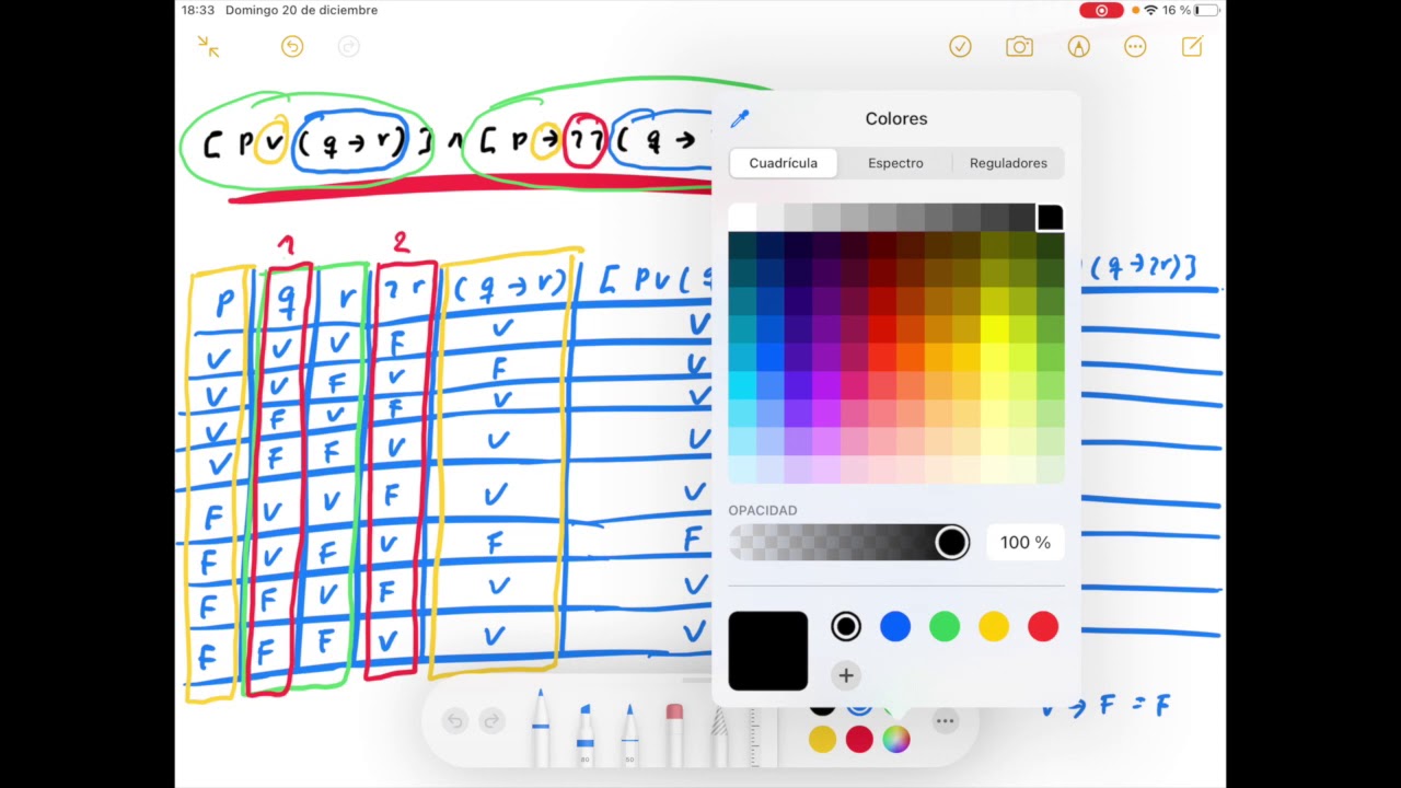 TABLAS DE VERDAD CON 3 VARIABLES: EJERCICIOS RESUELTOS V - YouTube