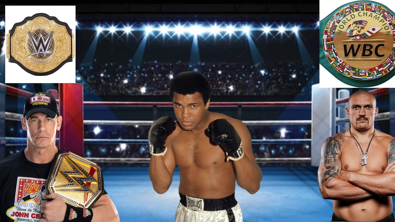 Muhammad Ali vs The Current WWE Champion and The Current Boxing World ...